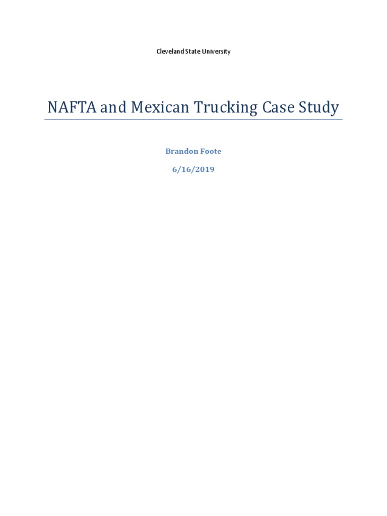 Nafta Case Study | PDF