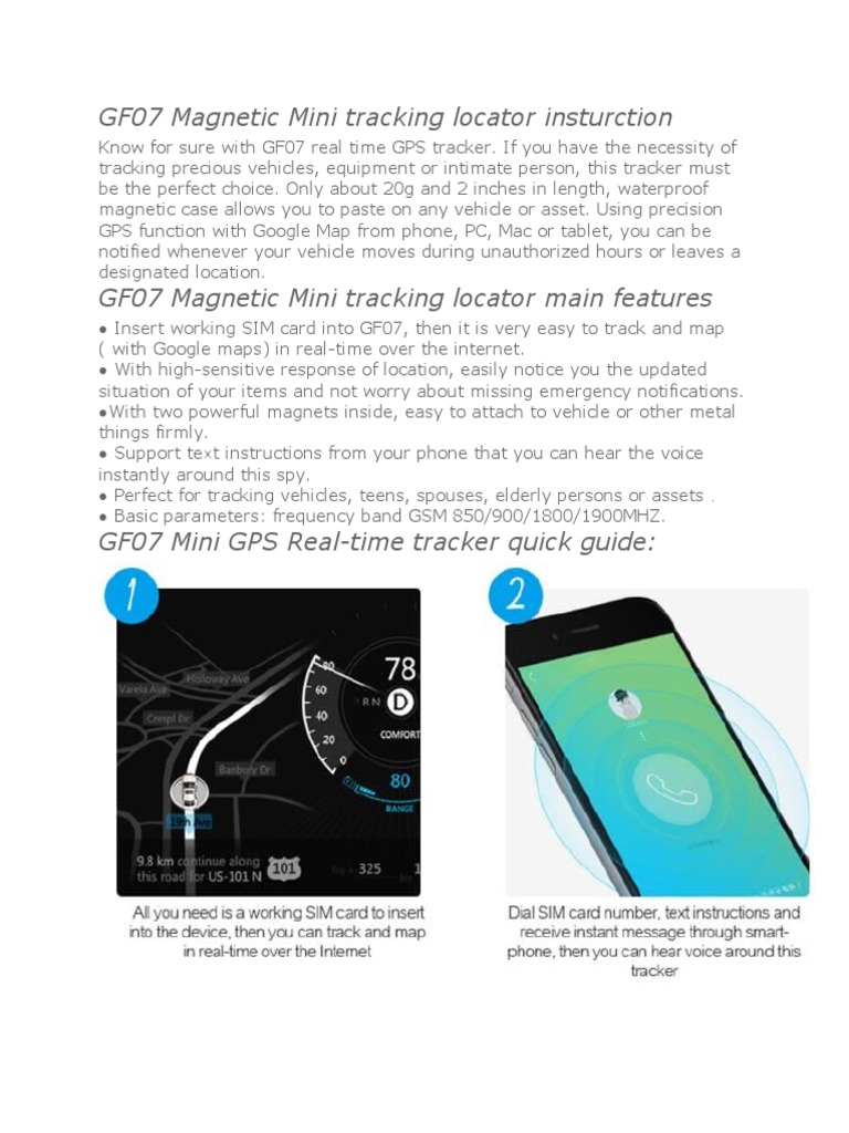 GPS GF - 07 Tracker | PDF