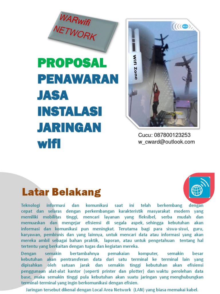 Contoh Proposal Penawaran Jasa Instalasi Jaringan Wifi | PDF