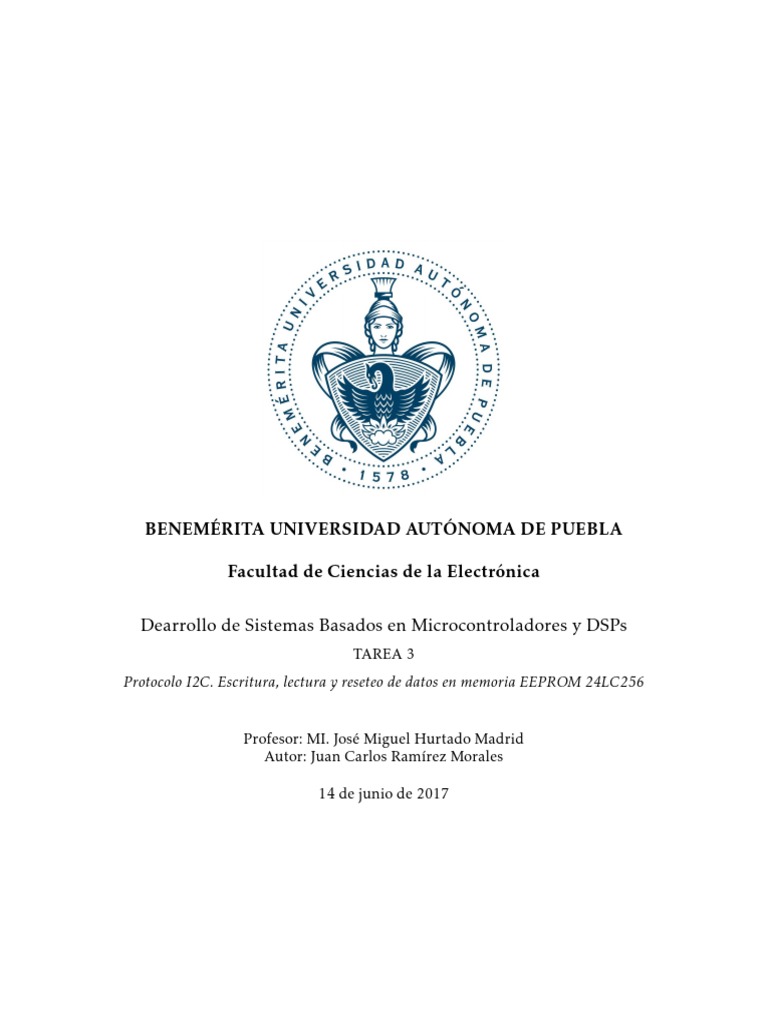 Protocolo I2C. Escritura, Lectura y Reseteo de Datos en Memoria EEPROM ...