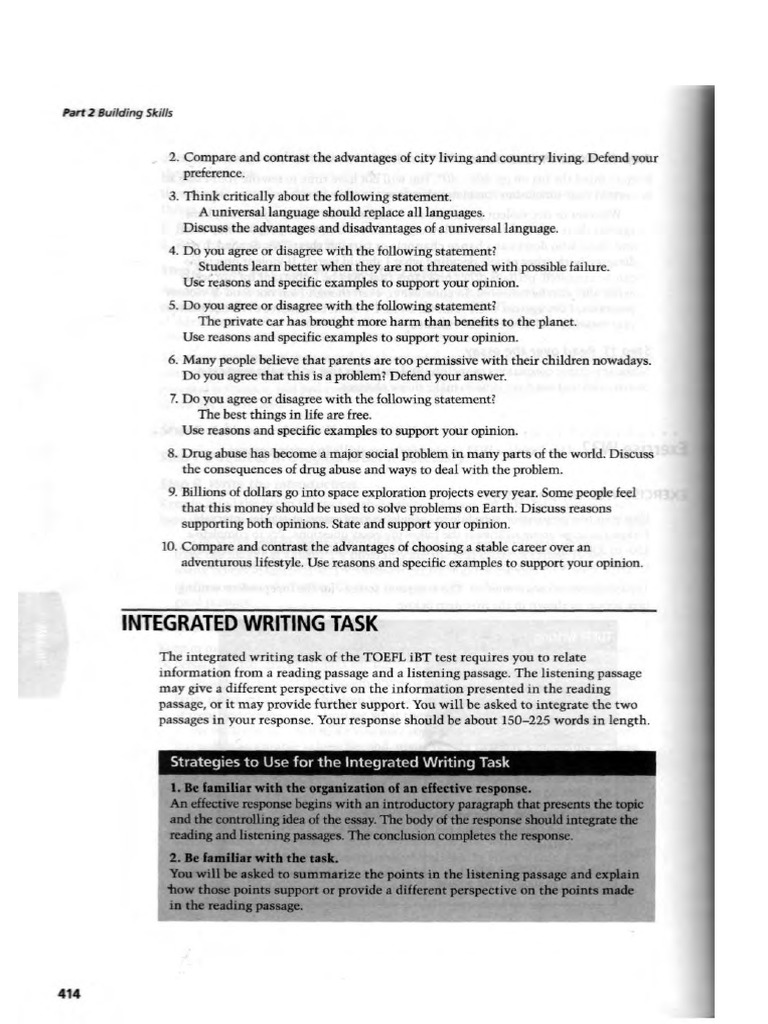 Integrated Writing Task