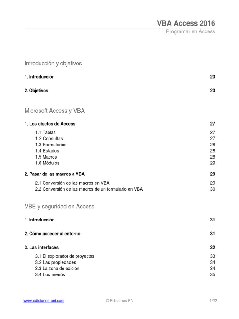 VBA Access 2016 Programar en Access | PDF