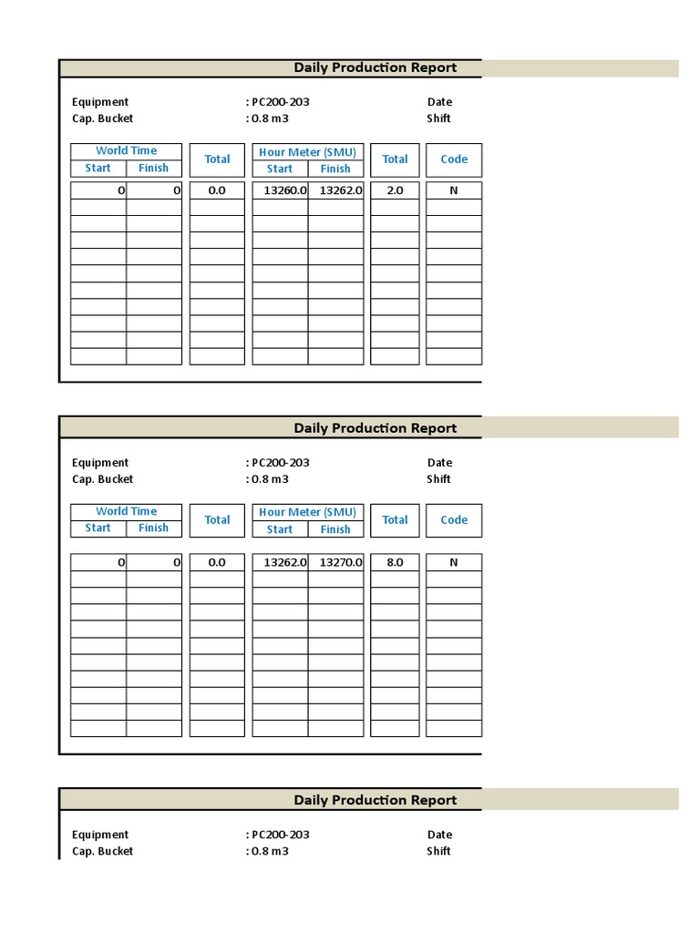 Daily Production Record-120519a | PDF