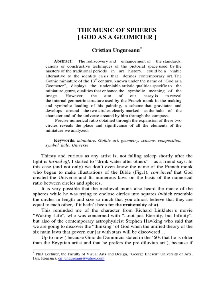 God as a Geometer: Gothic Art Analysis | PDF