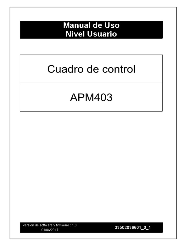Manual de Usuario Apm 403 | PDF