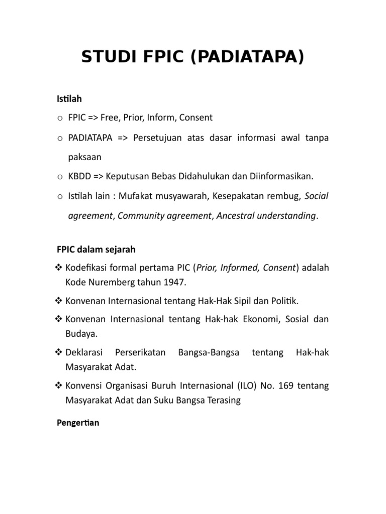 Studi Pediatapa - FPIC-HKm | PDF