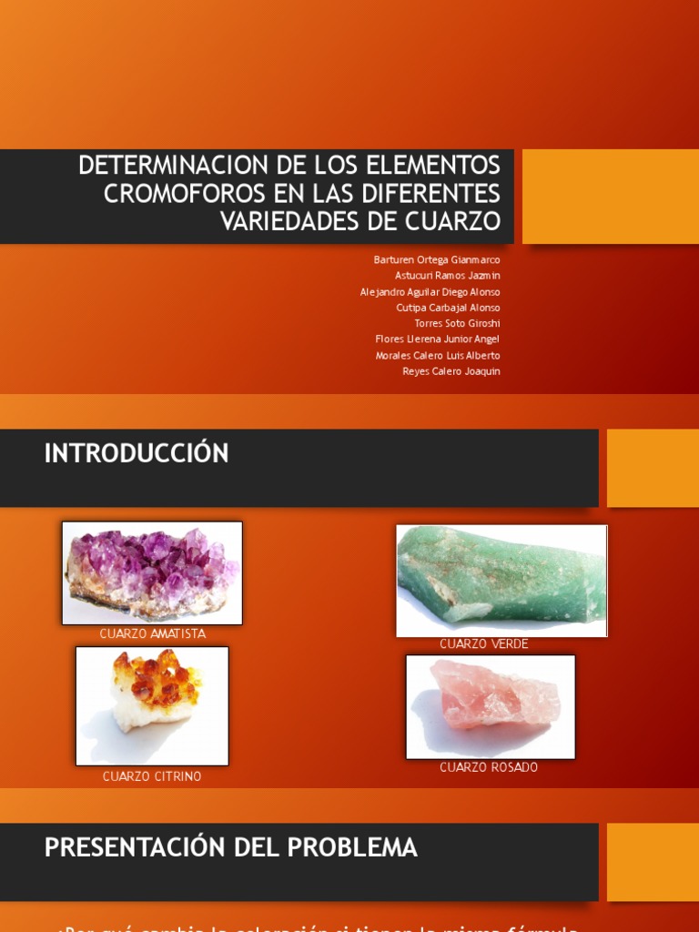 Determinacion de Los Elementos Cromoforos en Las Diferentes | PDF ...