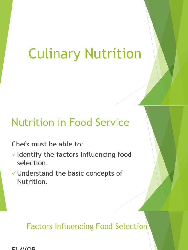 Culinary Nutrition PDF | PDF | Food Energy | Nutrients
