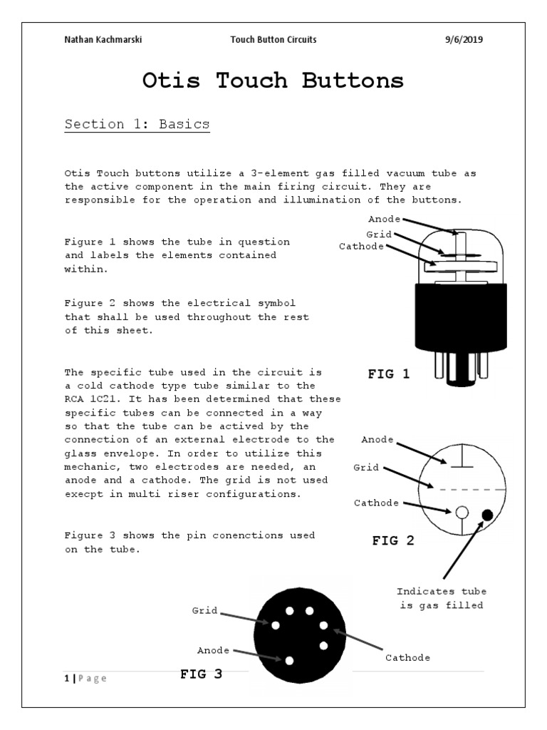 Otis Touch Buttons | PDF | Vacuum Tube | Electrical Network