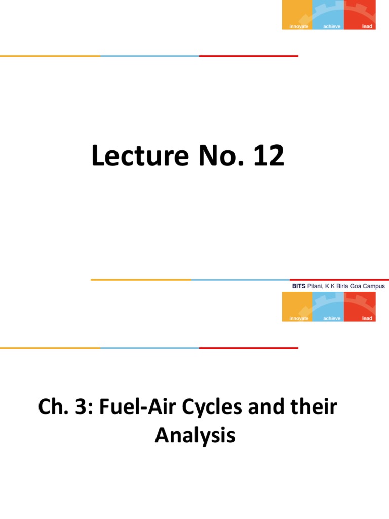 Chapter 3 - Fuel-Air Cycles and Their Analysis - 18.02.2020 | PDF ...