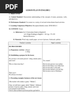 English 3 - Detailed Lesson Plan | PDF | Noun | Lesson Plan