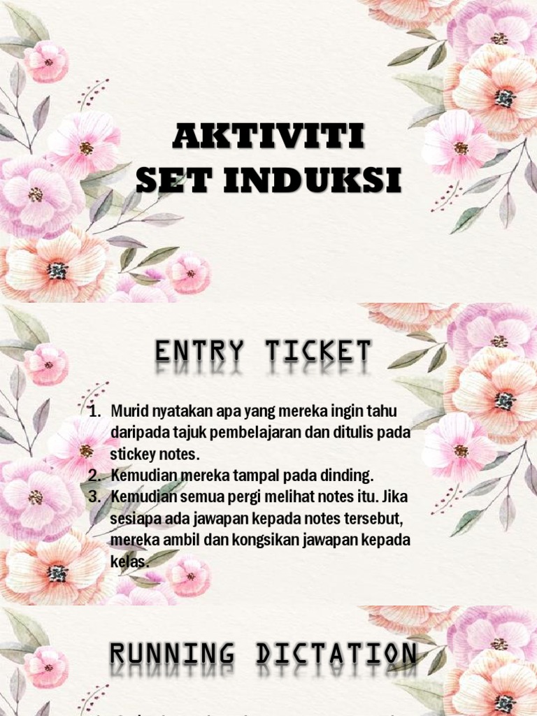 Aktiviti Set Induksi | PDF