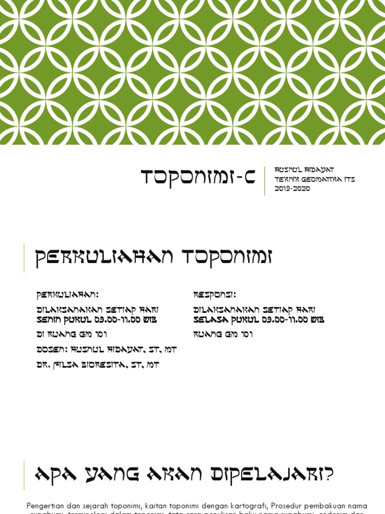 Arti dan Pengertian Toponimi | PDF