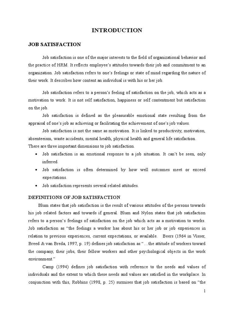 Employee Job Satisfaction | Download Free PDF | Job Satisfaction | Cement