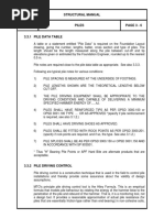 H-Pile Driving Log Form 4013 | PDF