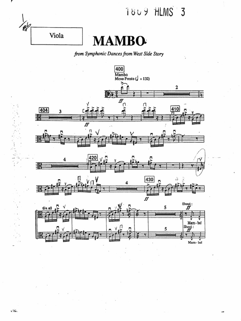 Bernstein - Mambo | PDF