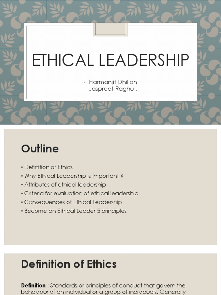 Ethical Leadership | PDF