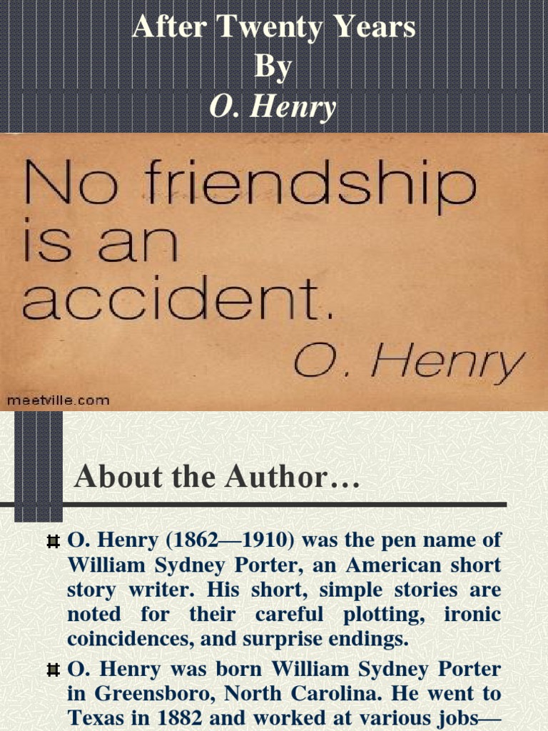 After Twenty Years | PDF | O. Henry
