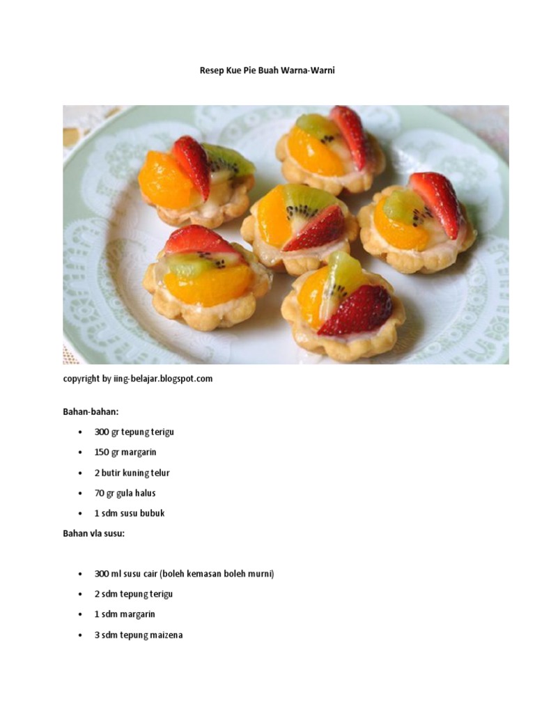 Resep Kue Pie | PDF