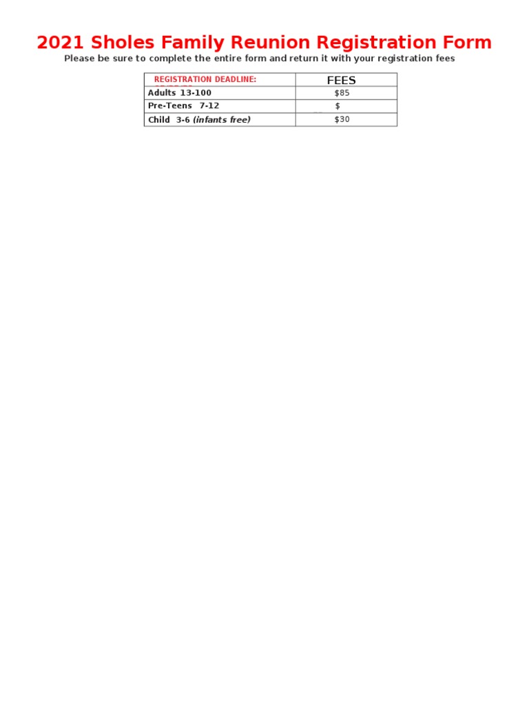Family-Reunion-Registration-Form 1 | PDF | Business