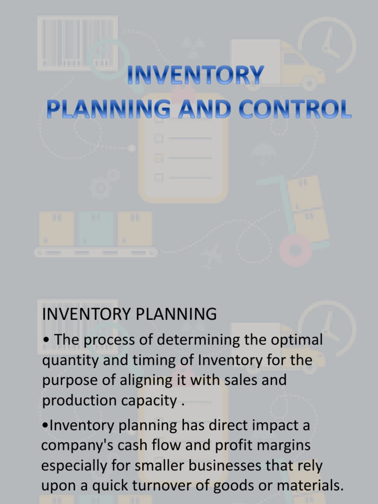 Inventory Planning and Control | PDF | Inventory | Industries