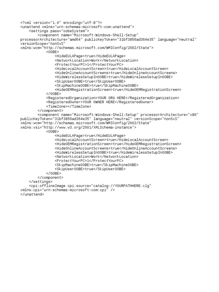 OOBE Configuration for Windows Setup | PDF