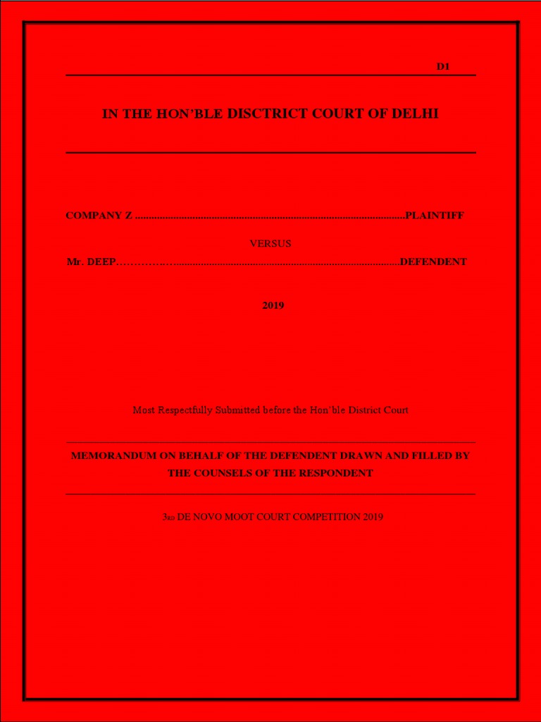 Sample Memorial | PDF | Lawsuit | Jurisdiction
