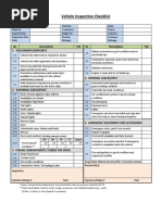 19 Vehicle Checklist & Fault Reporting Form | PDF