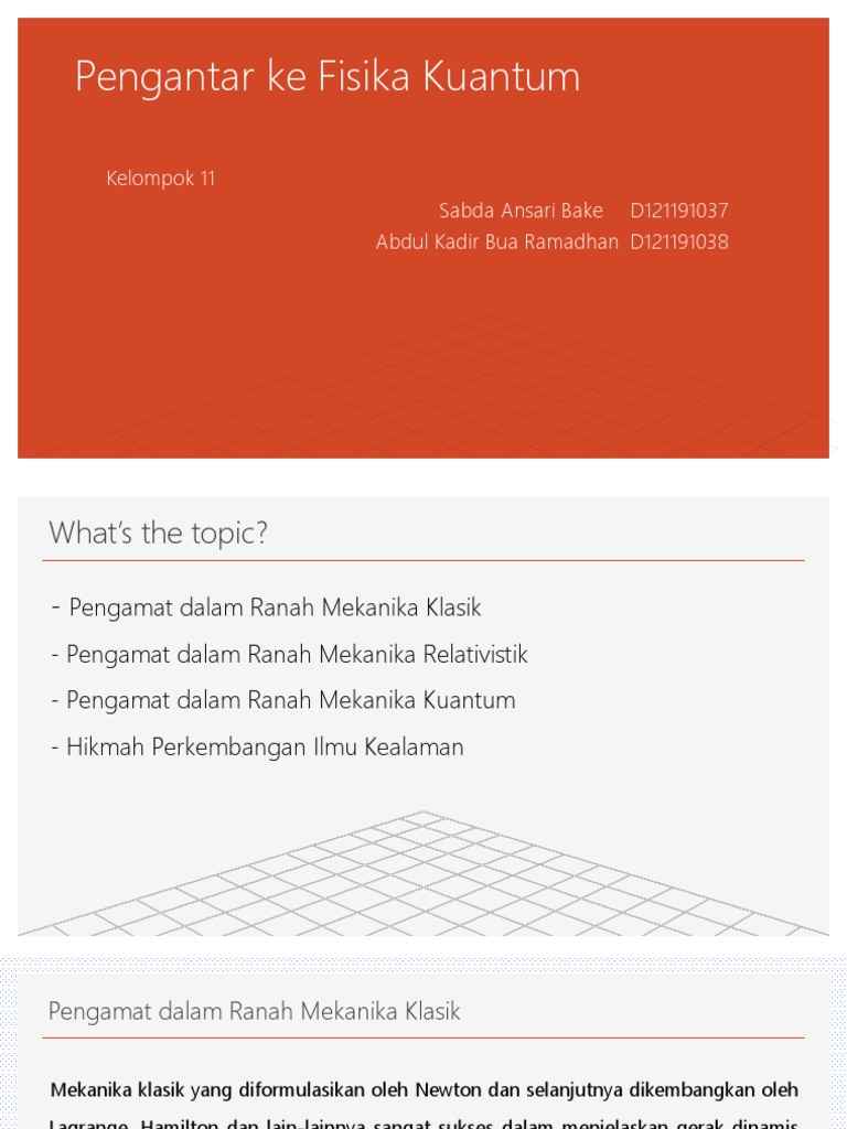 Pengantar Ke Fisika Kuantum | PDF