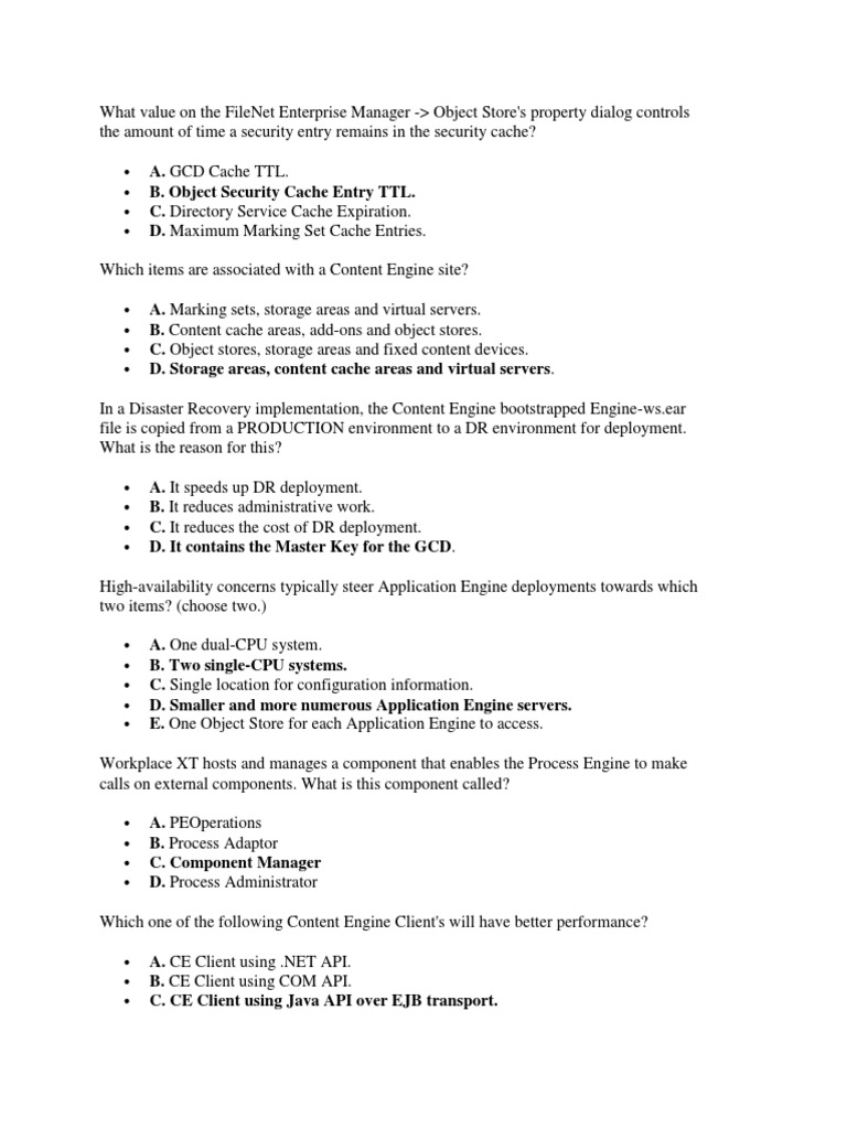 Filenet Exam PDF | PDF