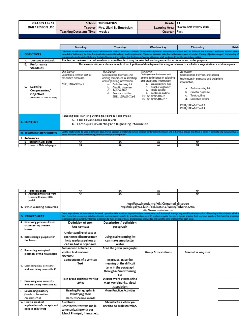 DLL - Rws-Week 1 | PDF