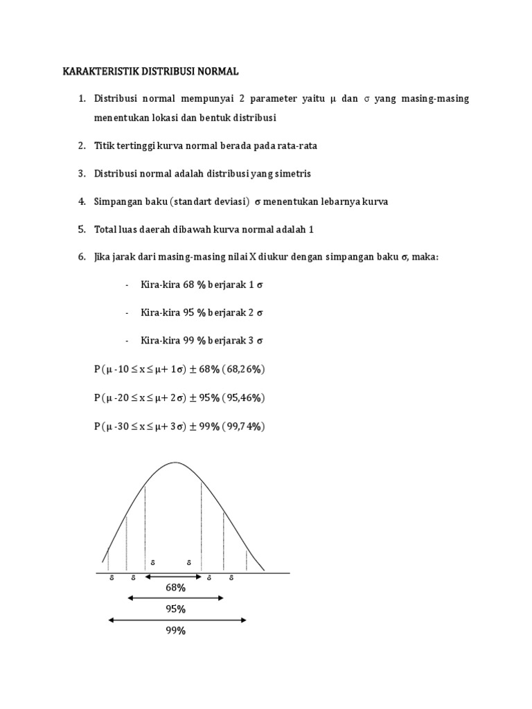 Karakteristik Distribusi Normal | PDF