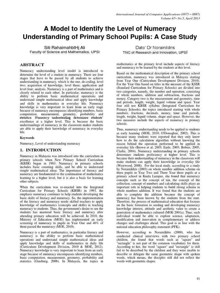 Numeracy PDF | PDF | Computers