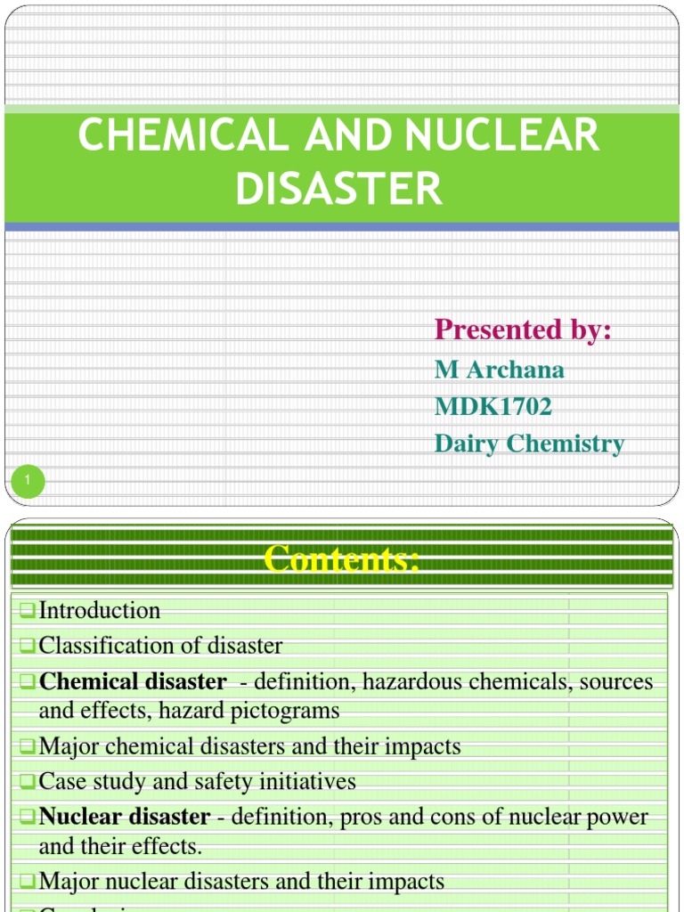 Chemical and Nuclear Disaster | PDF