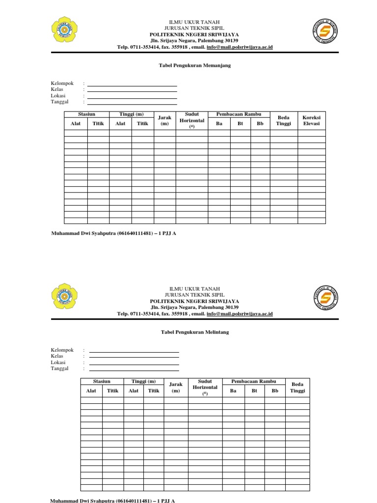 Tabel Landscape | PDF