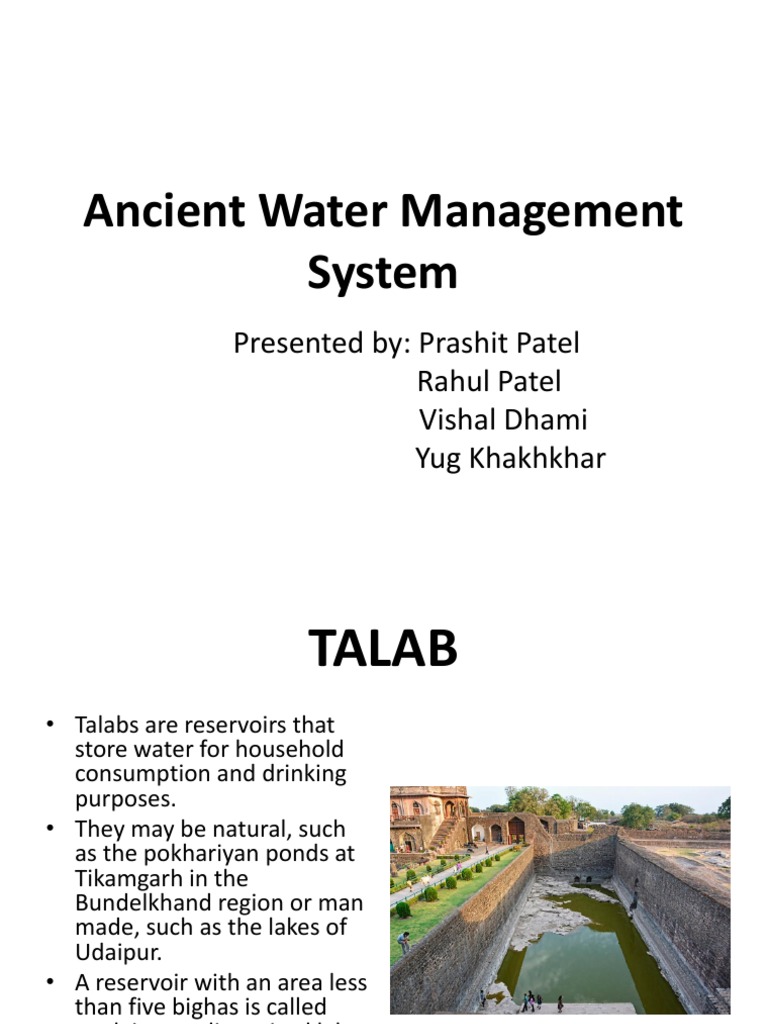 Ancient Water Management System | PDF