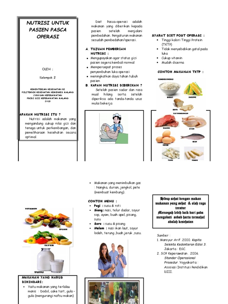Leaflet Nutrisi Post Op | PDF