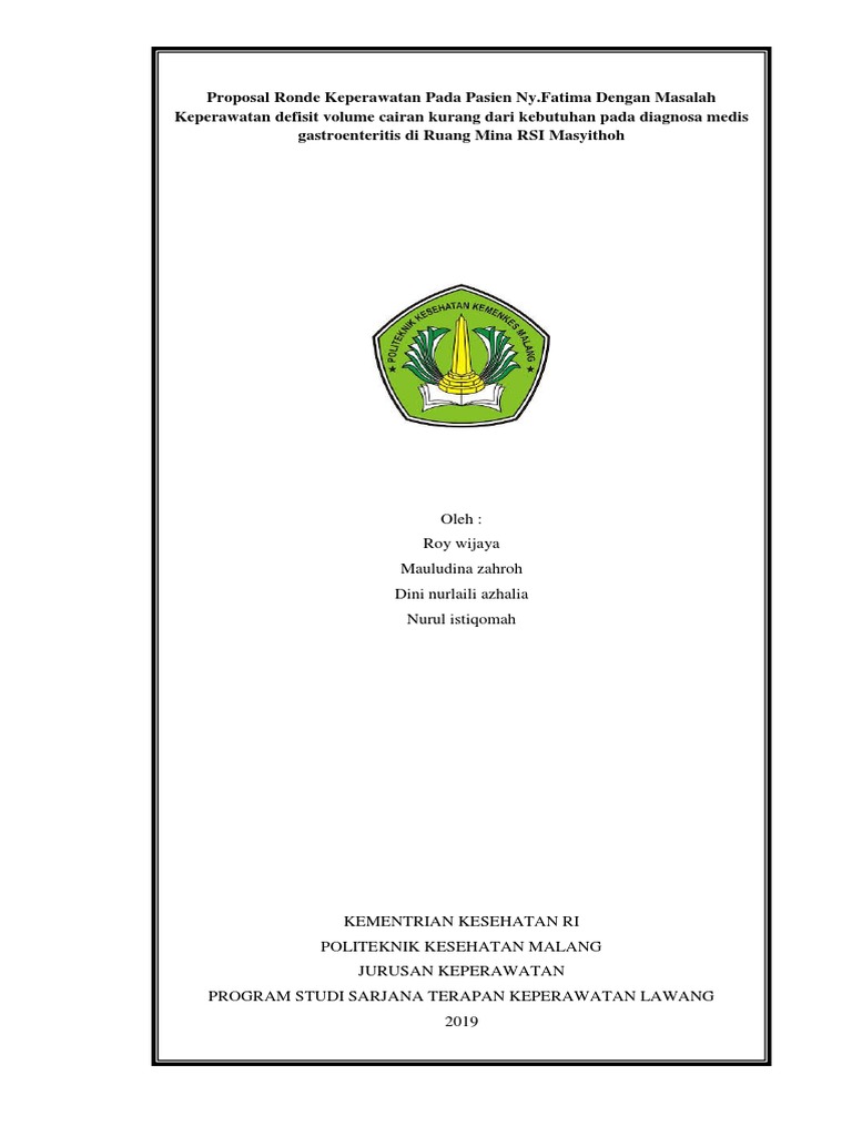 Proposal Ronde Mina | PDF | Pengembangan Diri | Kesehatan Holistik