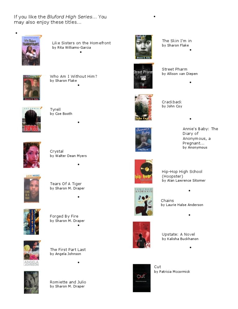Recommended Reads for Bluford Fans | PDF | American Fiction Writers ...