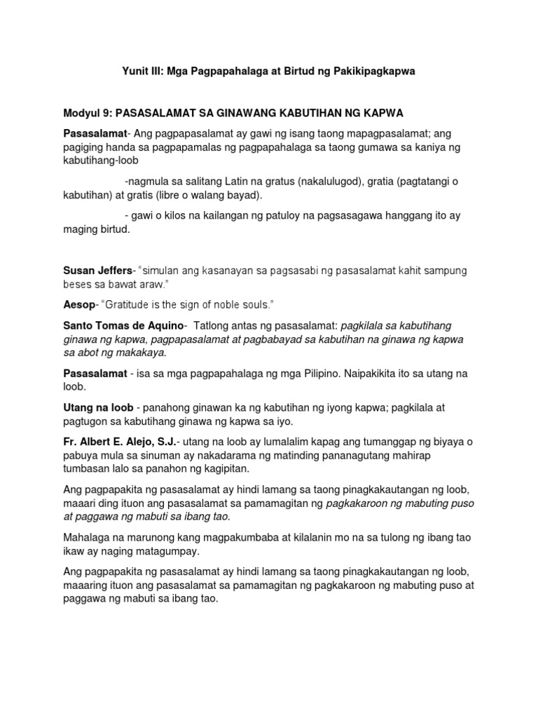 Esp Reviewer Grade 8 3RD Quarter | PDF