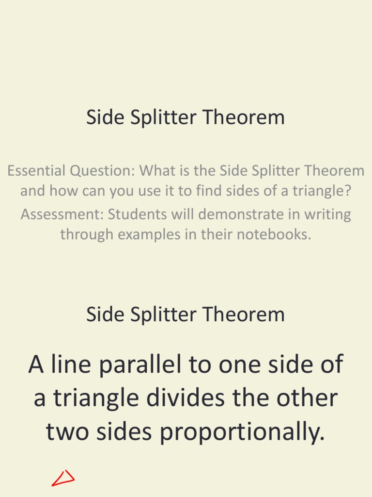 Side Splitter Theorem | PDF