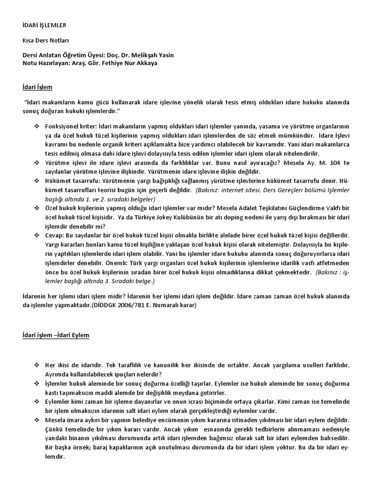 Idari Islemler PDF | PDF