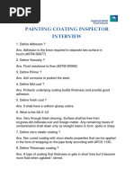 Coating Inspector Interview Questions | PDF | Paint | Chemical Substances