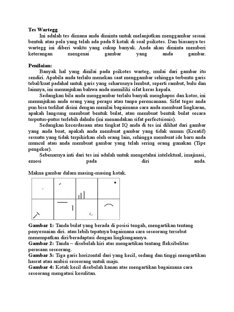 Panduan Lengkap Tes Wartegg | PDF