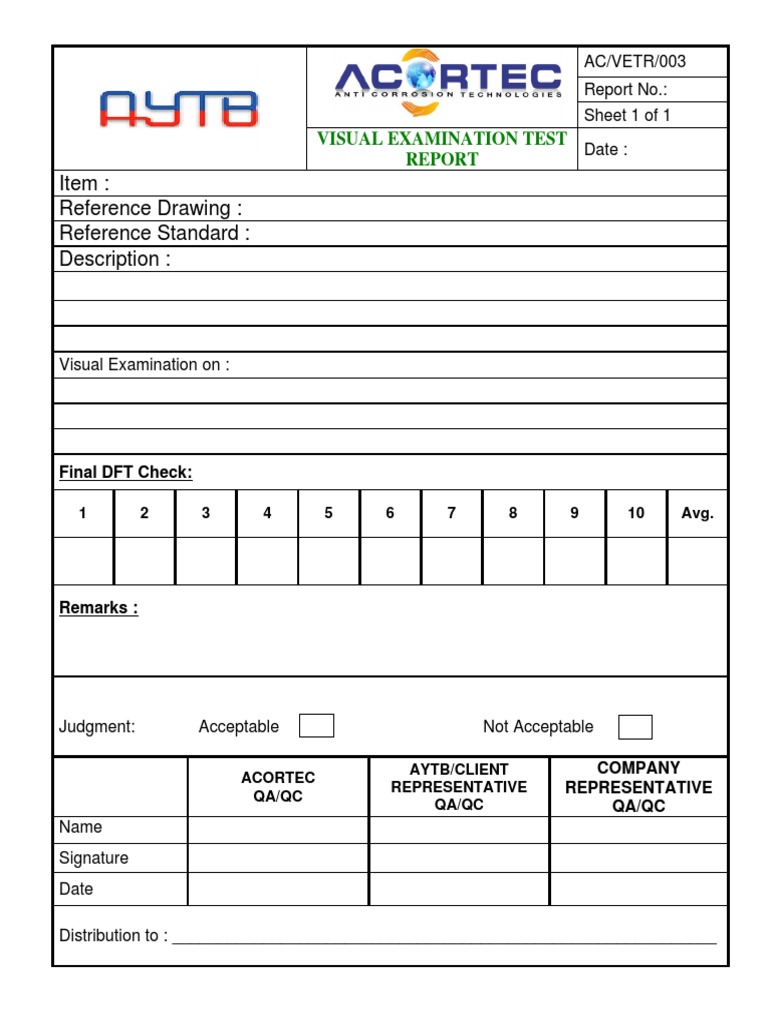 Quality Control Form - 3 | PDF