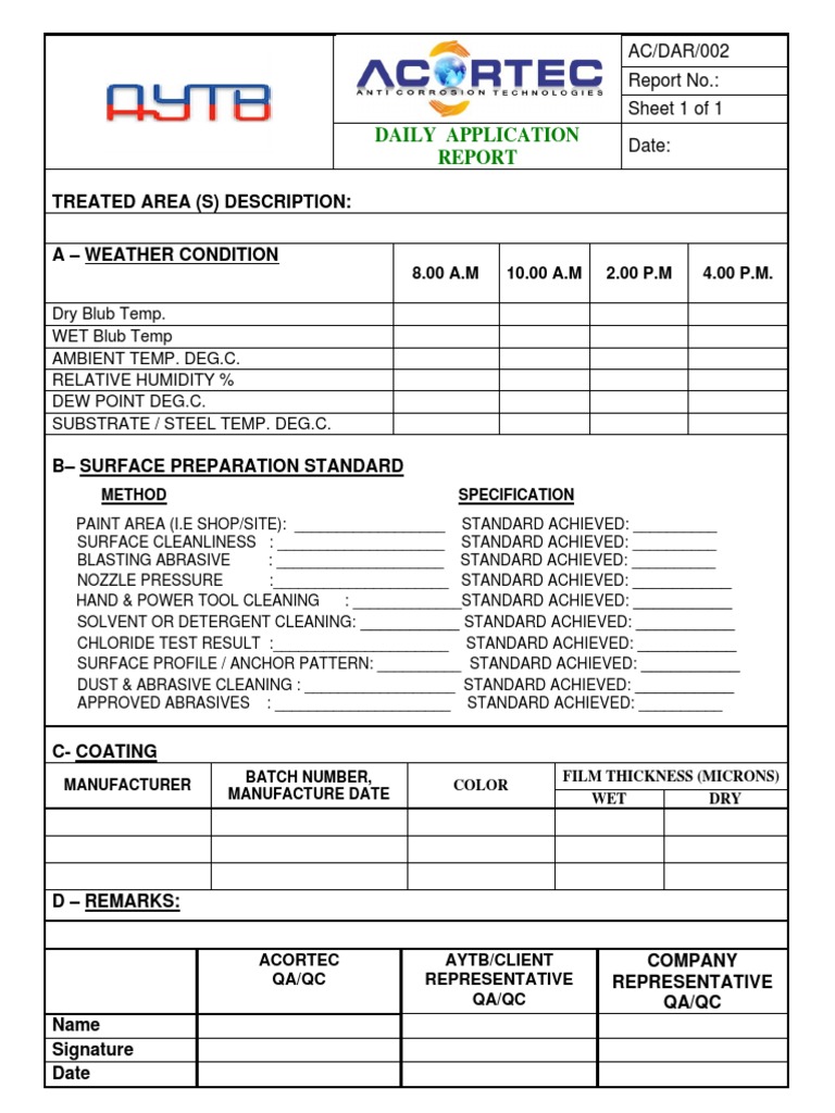 Quality Control Form - 2 | PDF