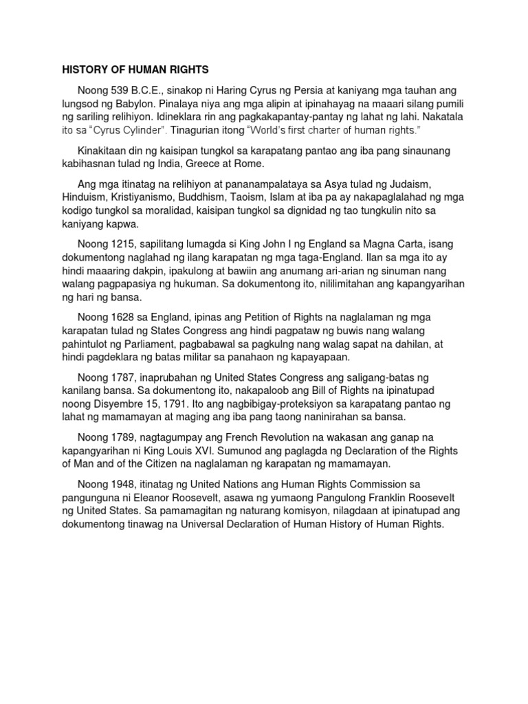 History of Human Rights | PDF