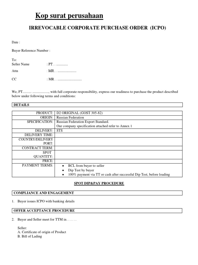 ICPO Template | PDF | Business | Law