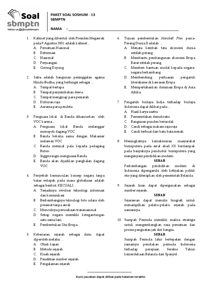 Soshum - 13 | PDF