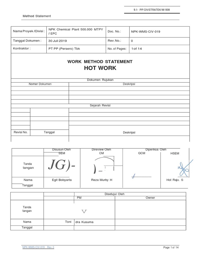 WMS Hot Work | PDF